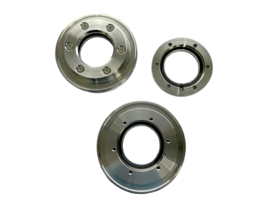 Demountable viewport on an ISO63 flange with UV grade fused silica ...